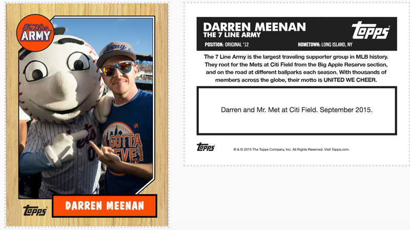 CUSTOM TOPPS X THE 7 LINE ARMY BASEBALL CARDS
