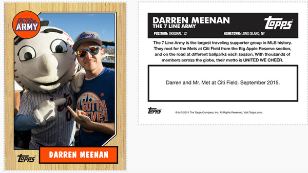 CUSTOM TOPPS X THE 7 LINE ARMY BASEBALL CARDS