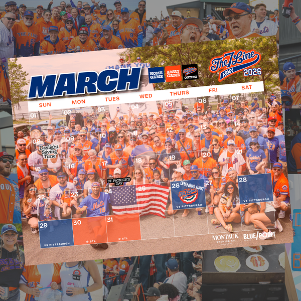 The 7 Line Army 2026 Mets Calendar