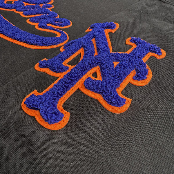 The 7 Line Army x Mets Chenille | Ladies cropped sweatshirt (Black)
