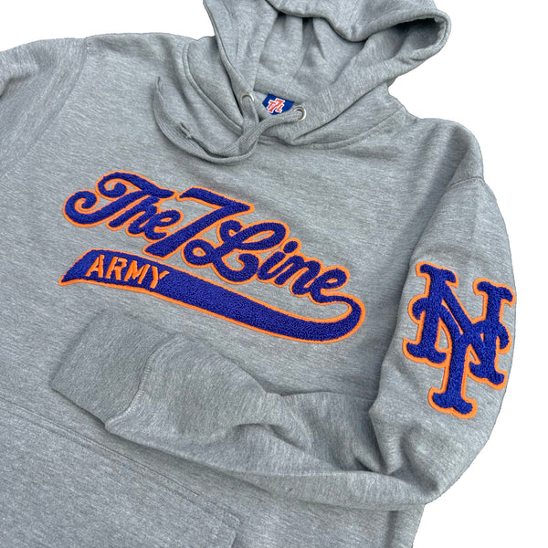 The 7 Line Army x Mets Chenille | Hooded sweatshirt (Grey)