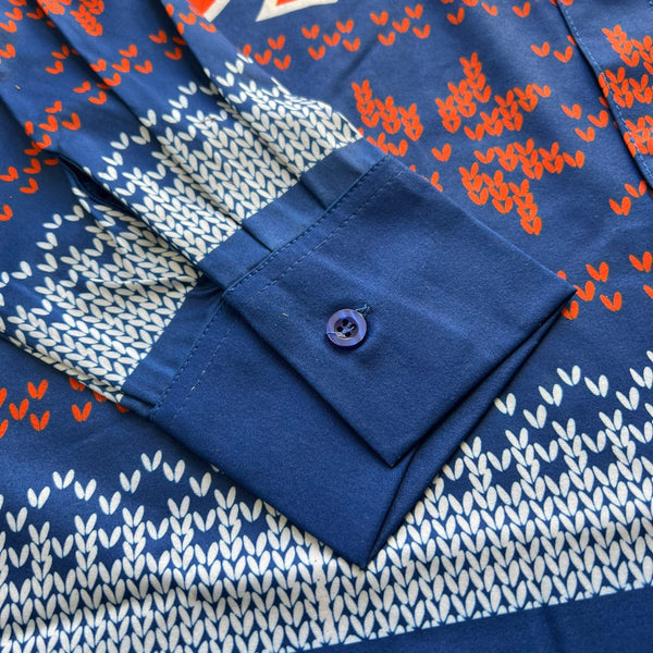 Mets "Son Of A Nutcracker" | Button Up Holiday Shirt (ROYAL)
