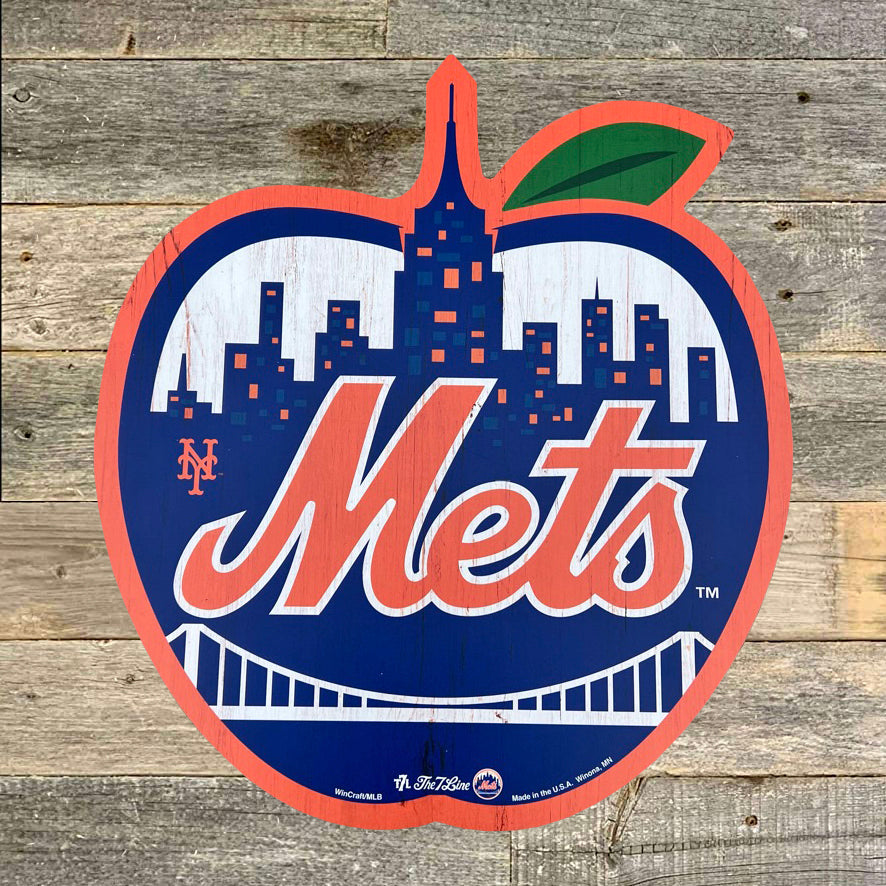 Mets Apple | Wood Sign