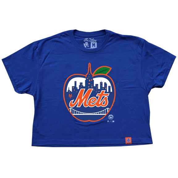 METS APPLE | Ladies Crop Top (Blue)